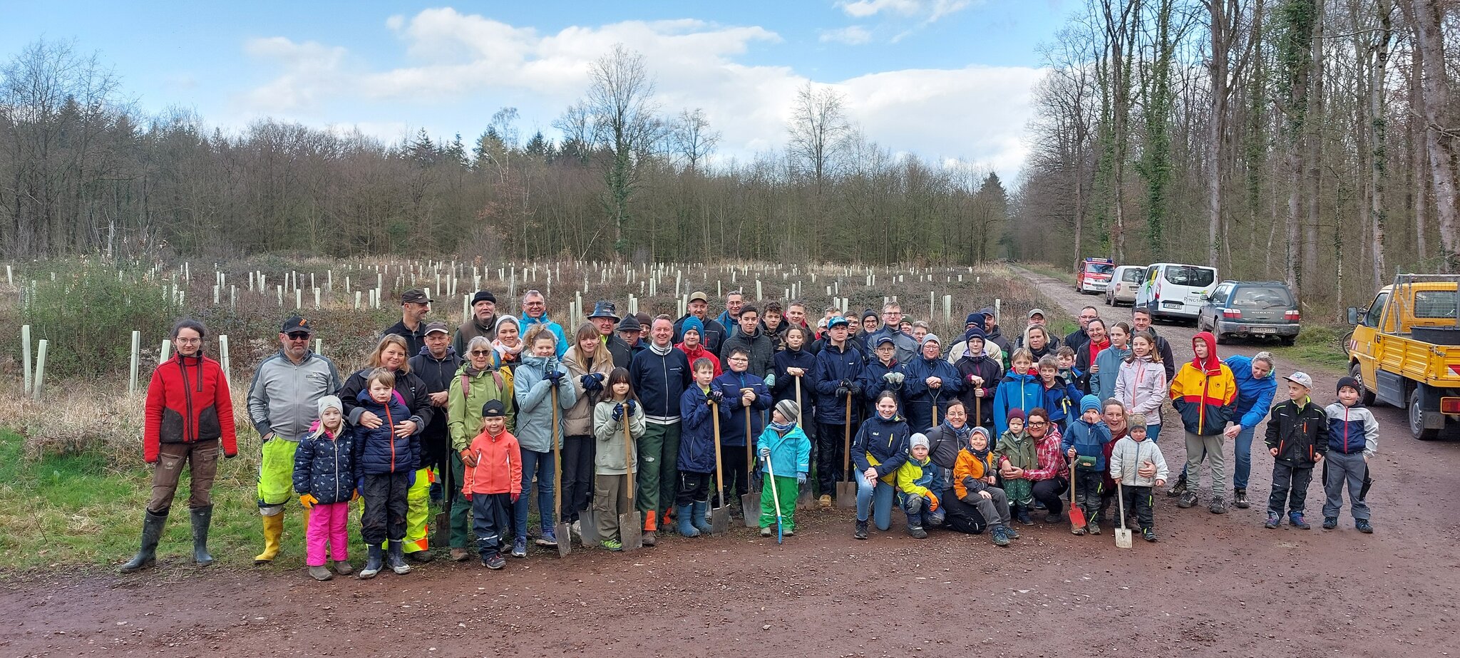 Tolle Gemeinschaftsleistung: Hunderte Stieleichen im Auewald gepflanzt ...