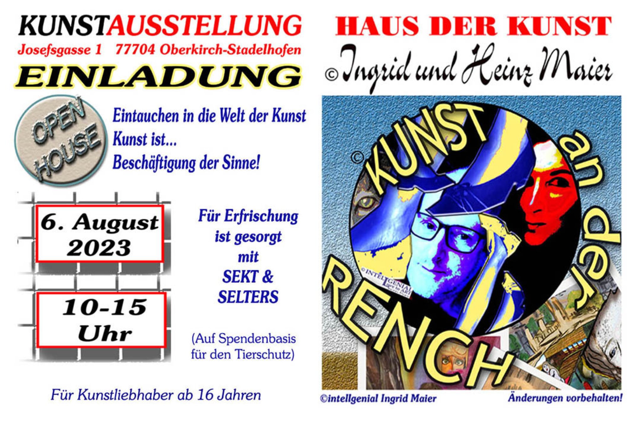 "Kunst an der Rench" OPEN HOUSE im Haus der Kunst in Oberkirch-Stadelhofen