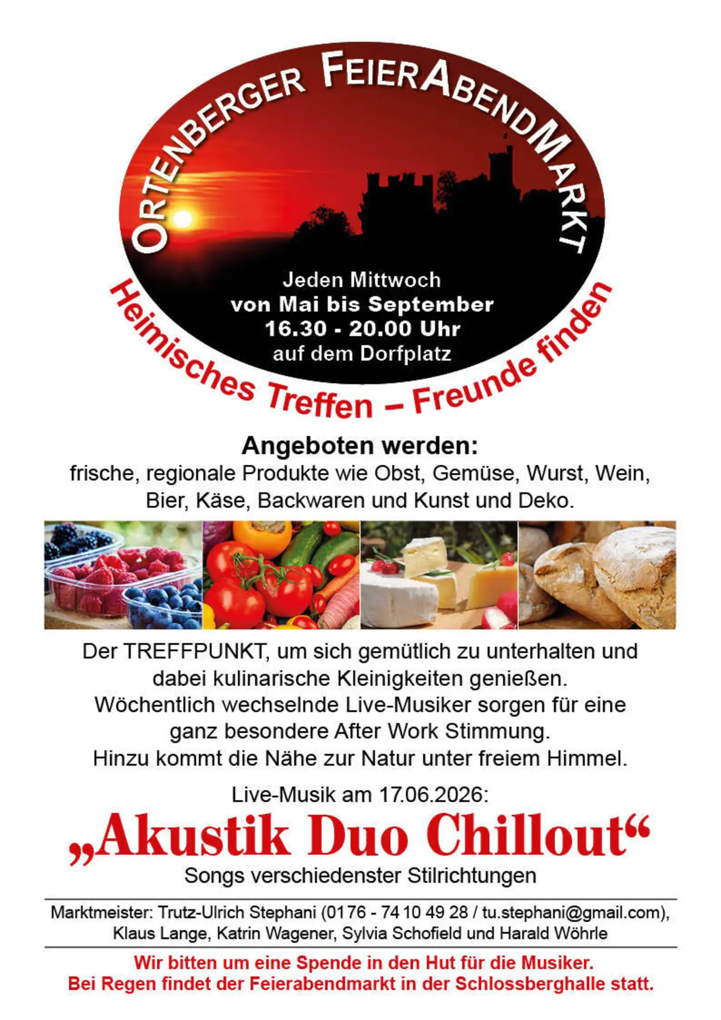 "Akustik Duo Chillout" auf dem "Ortenberger Feierabendmarkt"